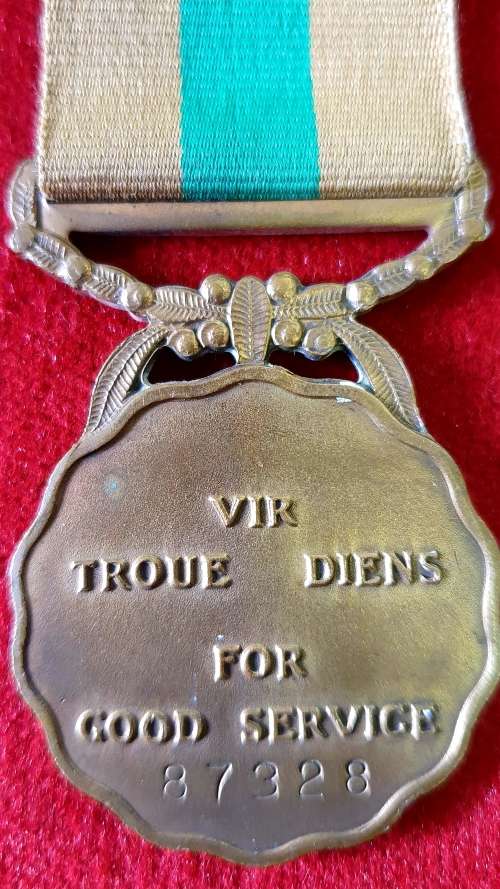 SADF & SANDF - SADF . GOOD SERVICE MEDAL . BRONZE. 10 YEARS EXEMPLARY ...