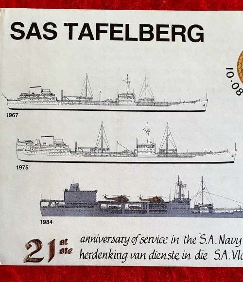 Maritime - SAS TAFELBERG. 21ST ANNIVERSERY IN THE SA NAVY. 1988 ...