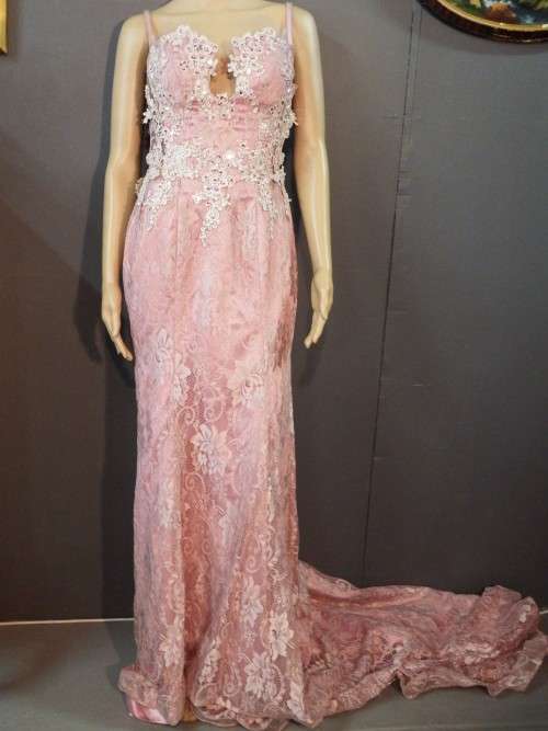 Formal Dresses - Amazing dirty pink lace evening / matric ball dress ...