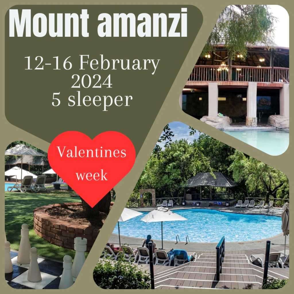 Accommodation in SA - Valentines Week, Mount Amanzi 12-16 February 2024 ...