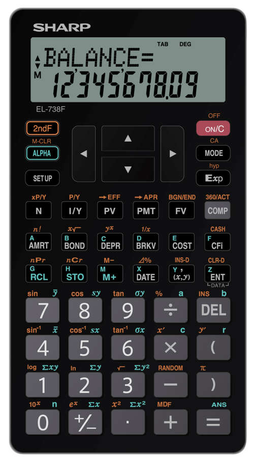 Calculators - Sharp EL-738 FB - Advanced Financial Calculator was sold ...