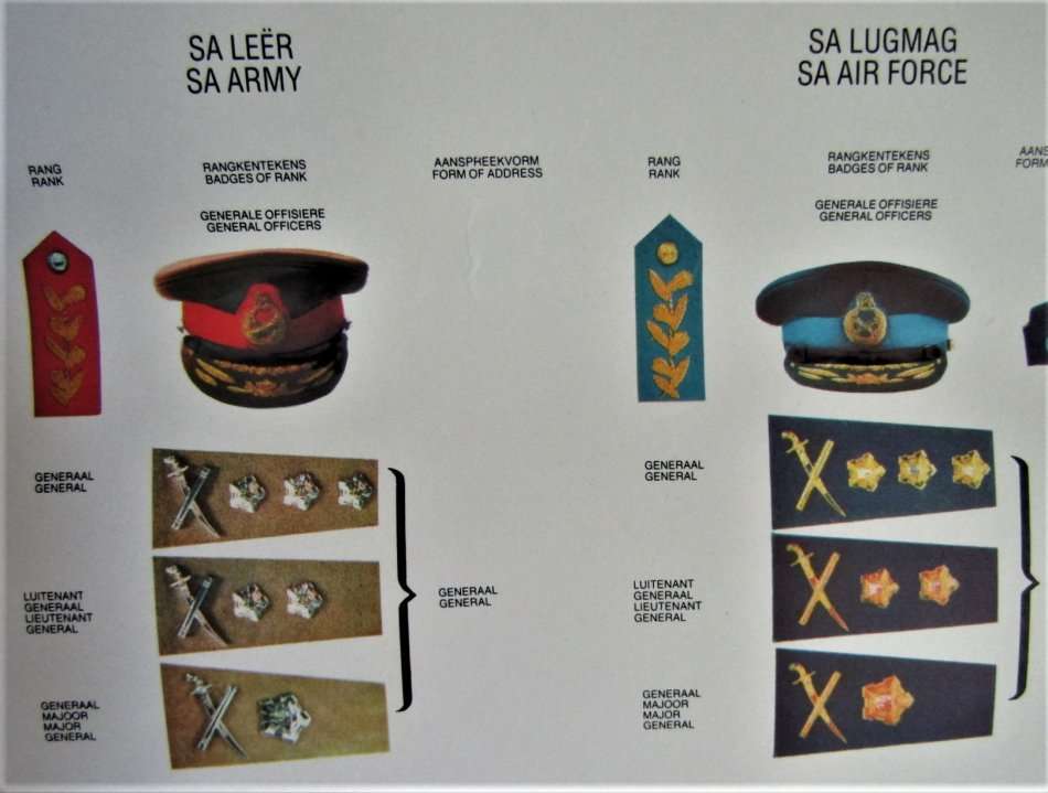 Other War Memorabilia - SADF Rank Insignia Poster was listed for R140 ...