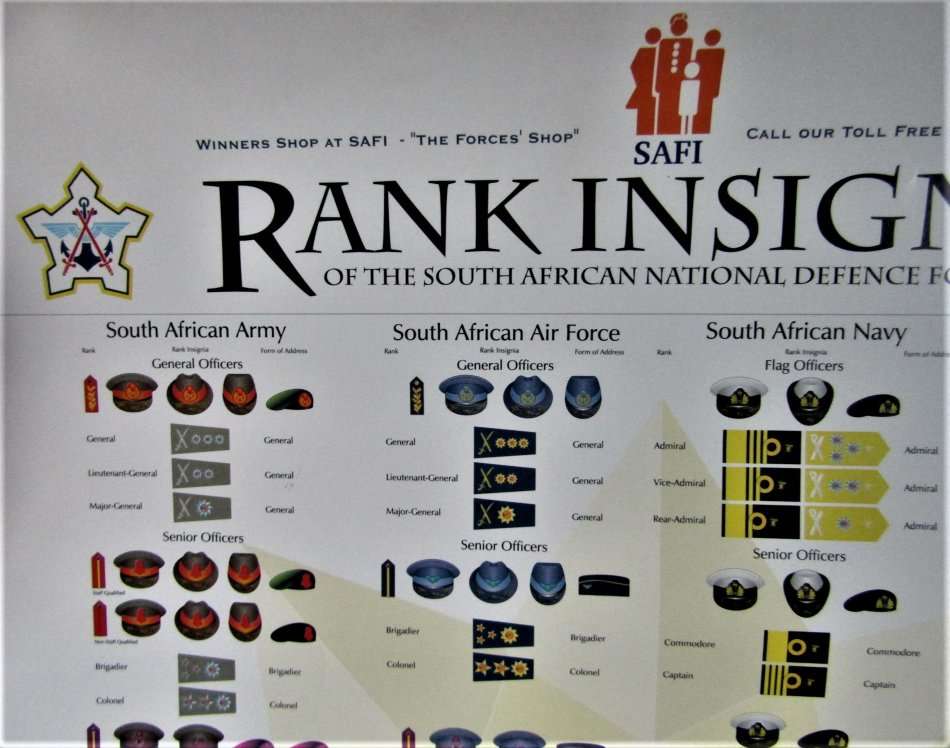 Other War Memorabilia - SADF Rank Insignia Poster was listed for R90.00 ...