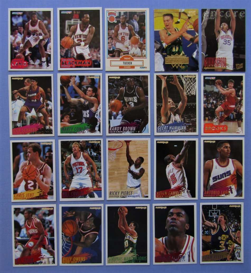 Sporting Memorabilia - Lot Of 20 Fleer Nba Basketball Trading Cards 