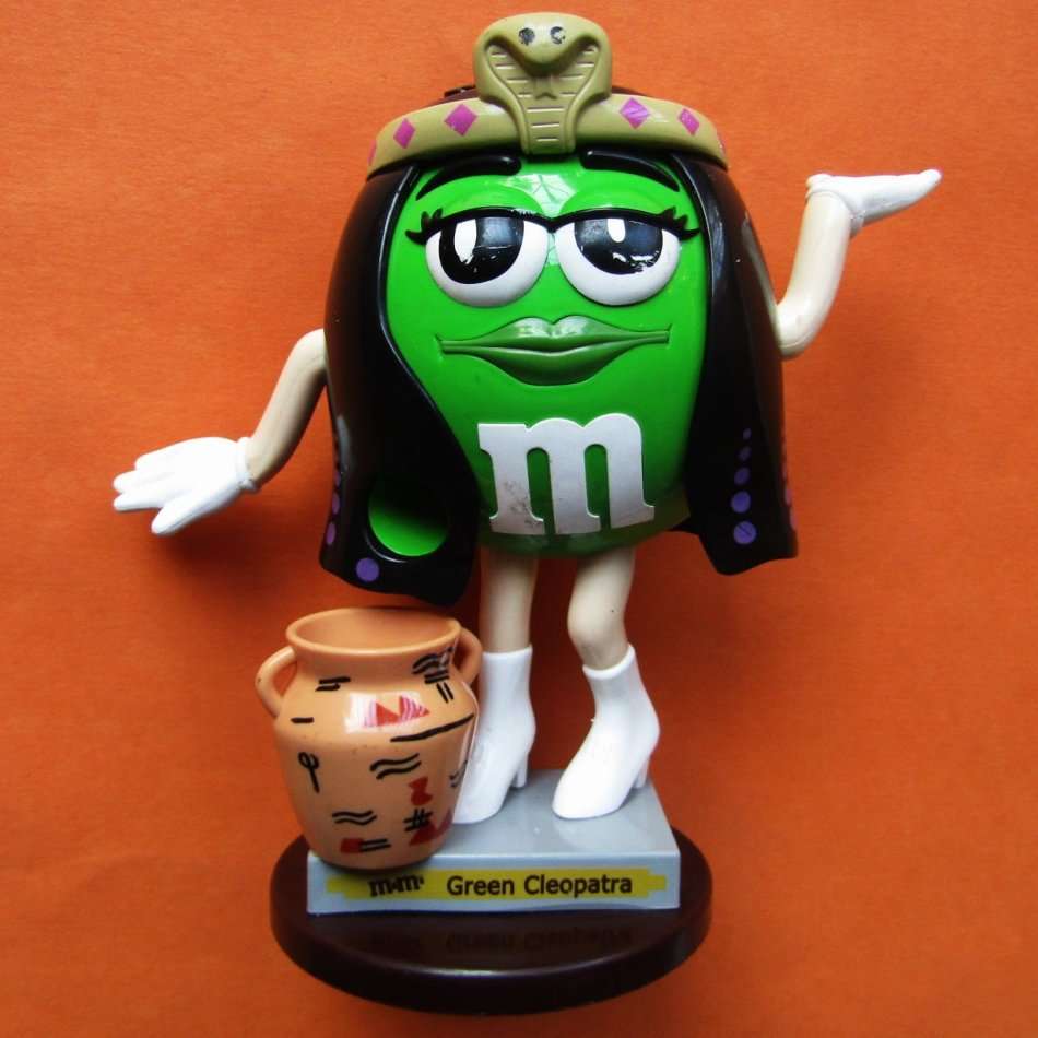 Fast Food & Cereal - M & M Green Cleopatra Candy Dispenser Figure was ...