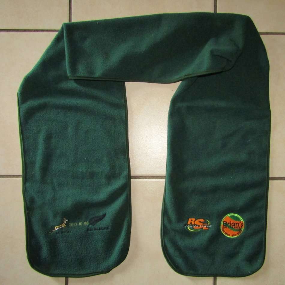 Sporting Memorabilia - 2013 Springboks vs All Blacks Rugby Neck Scarf ...