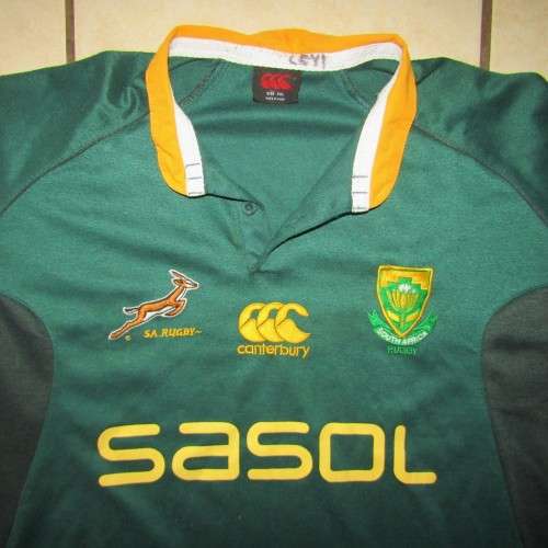 Sporting Memorabilia - Old Springbok Rugby Jersey was sold for R130.00 ...