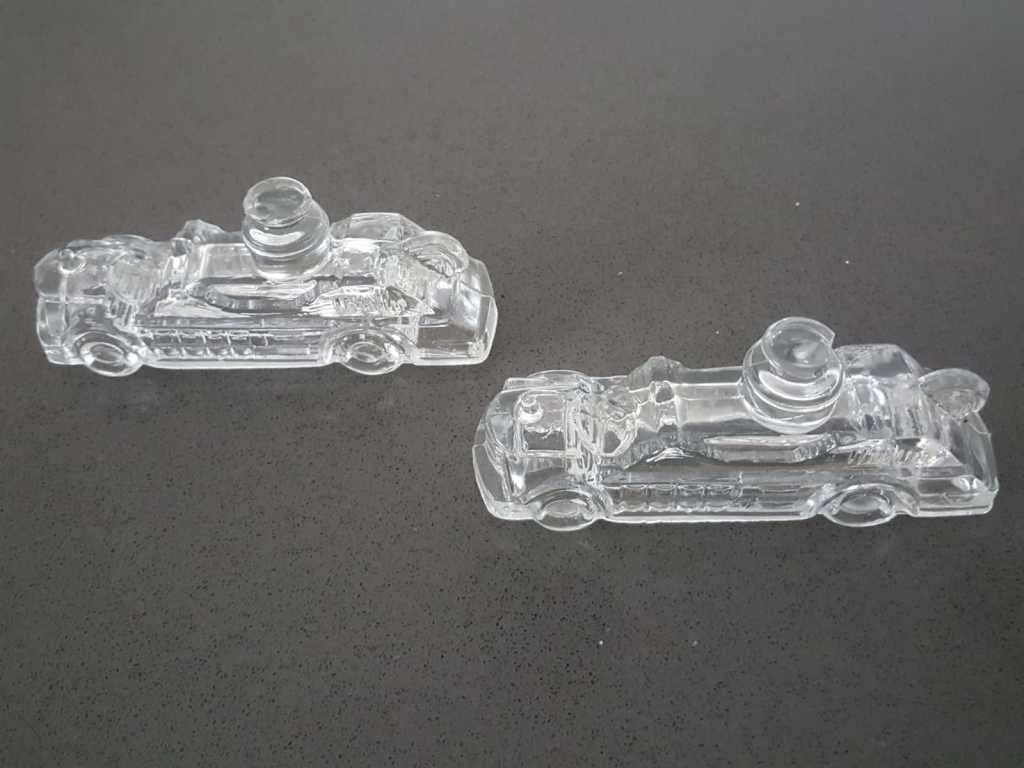 Glass - Old Pair of Molded Glass Fire Engines was listed for R90.00 on ...