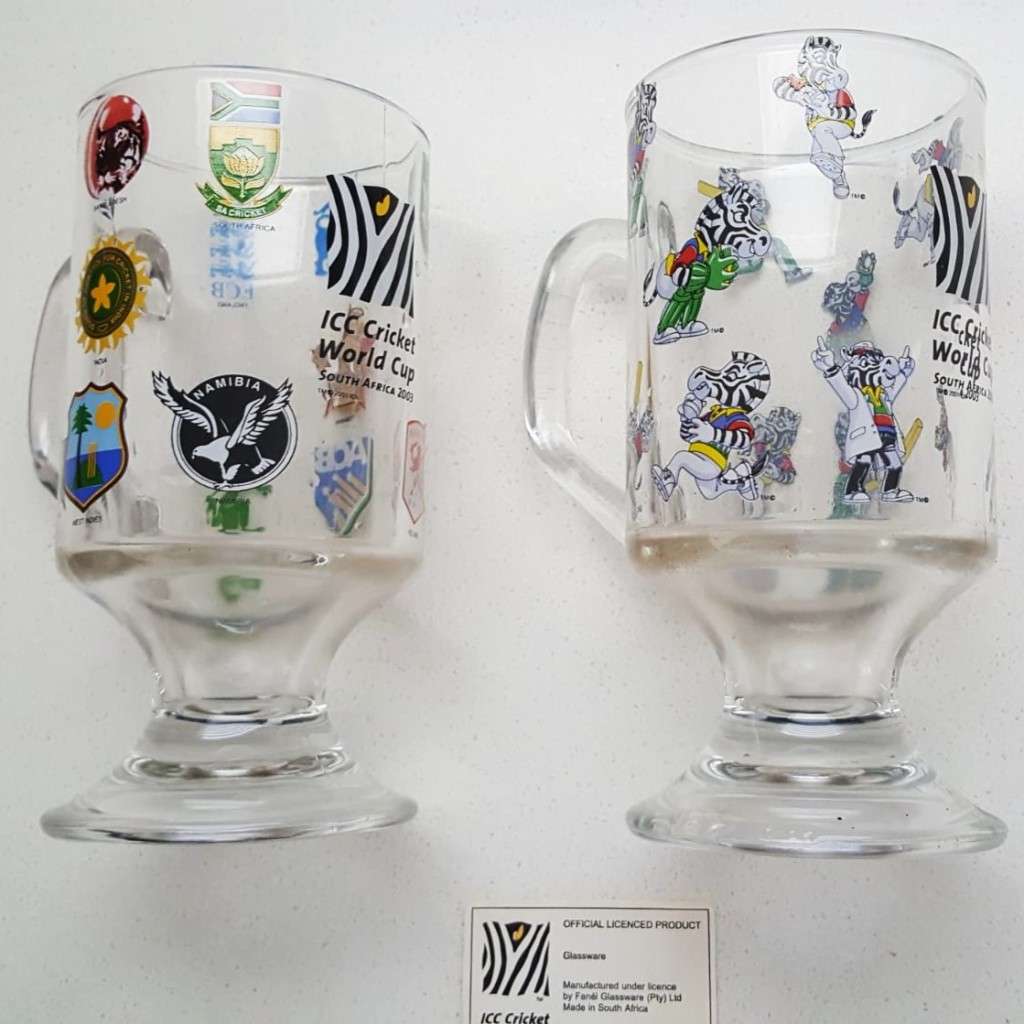 Sporting Memorabilia - Pair of 2003 ICC Cricket World Cup Coffee Mugs ...