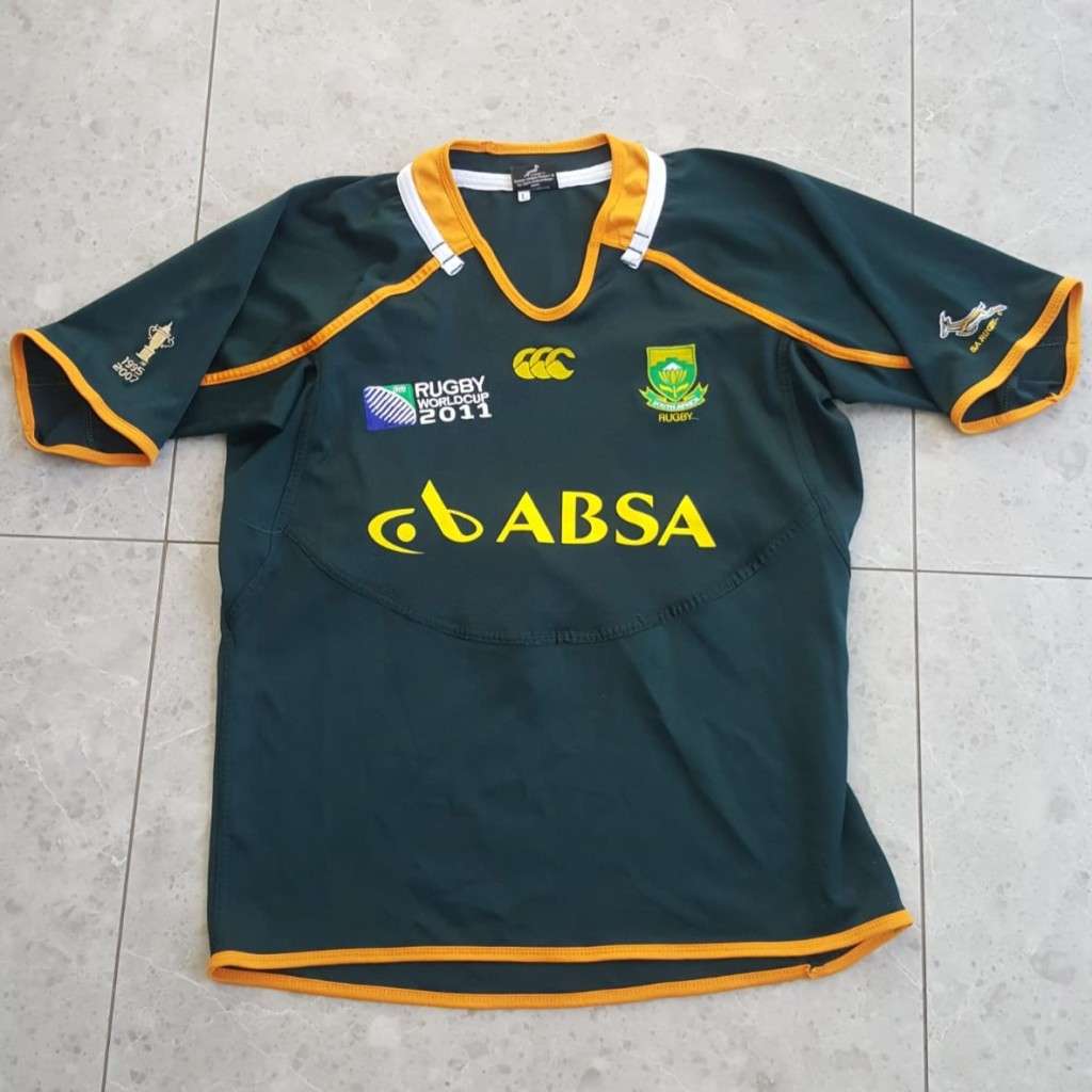 Sporting Memorabilia - 2011 World Cup Springbok Rugby Jersey - Large ...