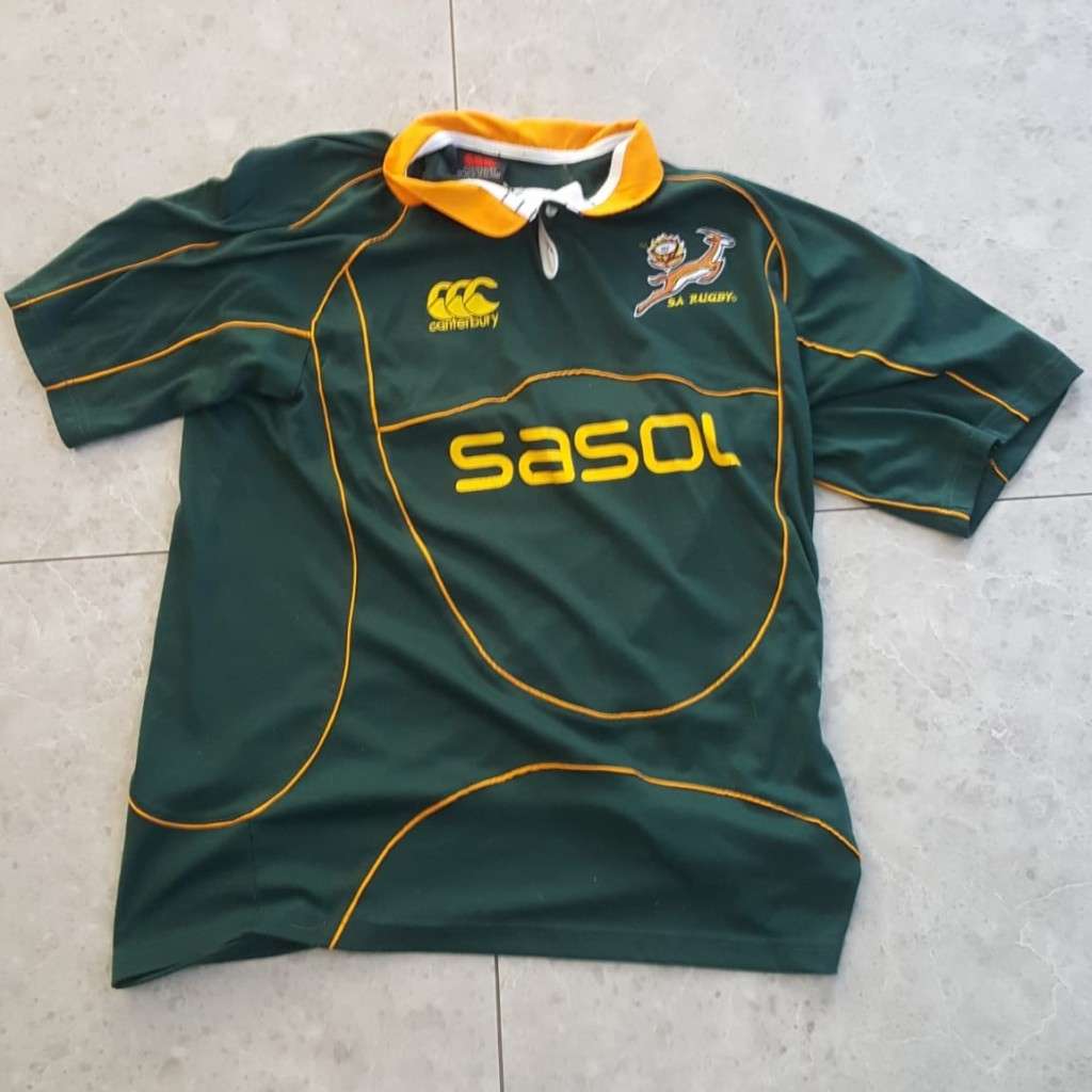 Sporting Memorabilia - Old Springbok Rugby Jersey - XL Size was sold ...