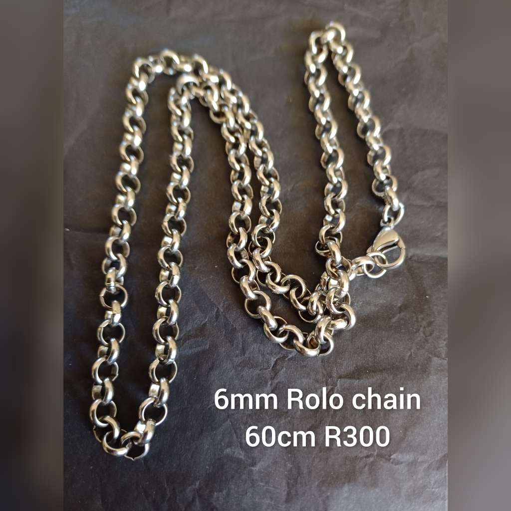 Necklaces - 6mm titanium rolo chain 60cm... for sale in Steynsburg (ID ...