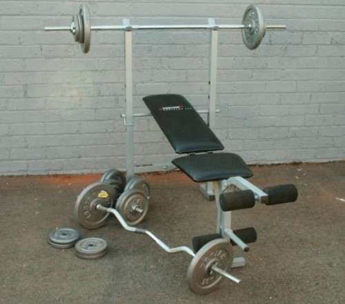 Home Gyms - A fantastic original Trojan "Performa 300" bench & assorted ...