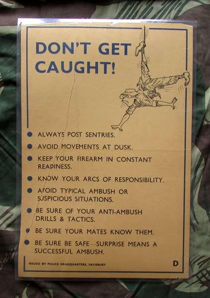 Other War Memorabilia - Large Rhodesian Army Poster from the 1970's ...