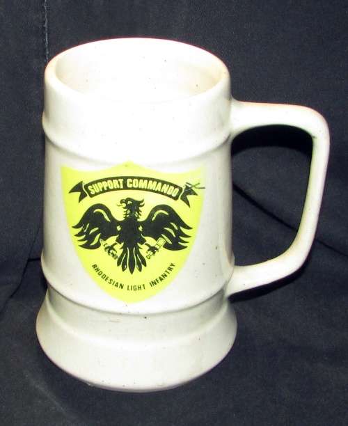 Mugs - Rhodesia - RLI Support Commando Beer Mug was sold for R190.00 on ...