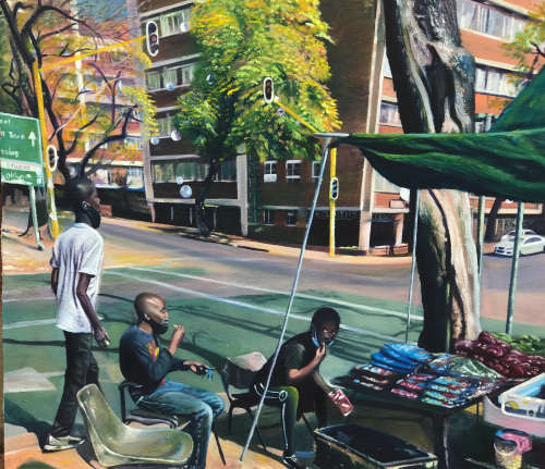 Paintings - Sicelo Nicholus Dlamini oil painting on canvas. Oil-100 ...