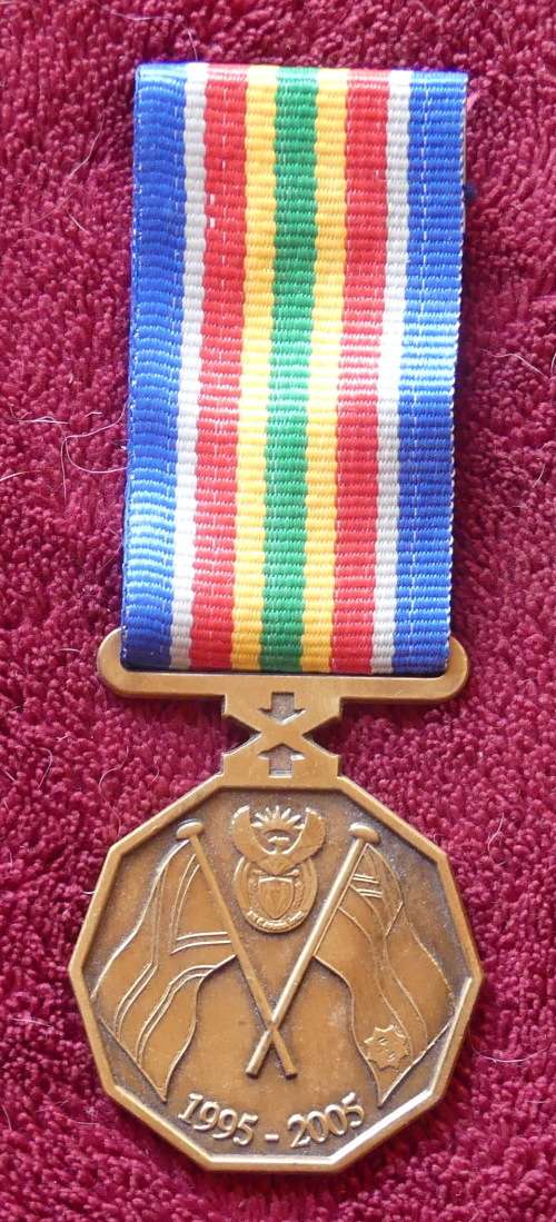 SADF & SANDF - AP - FULL SIZE 10 YEAR COMMEMORATION MEDAL - NUMBER ...