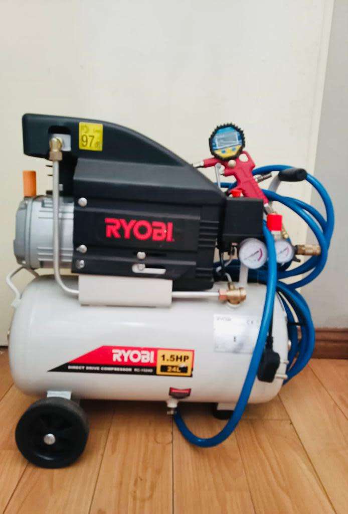 Compressors - Ryobi direct drive compressor RC1524D 1.5HP 24L with air ...