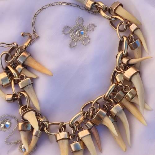 Other Antiques & Collectables - RARE 9CT GOLD SHARK TOOTH BRACELET for ...