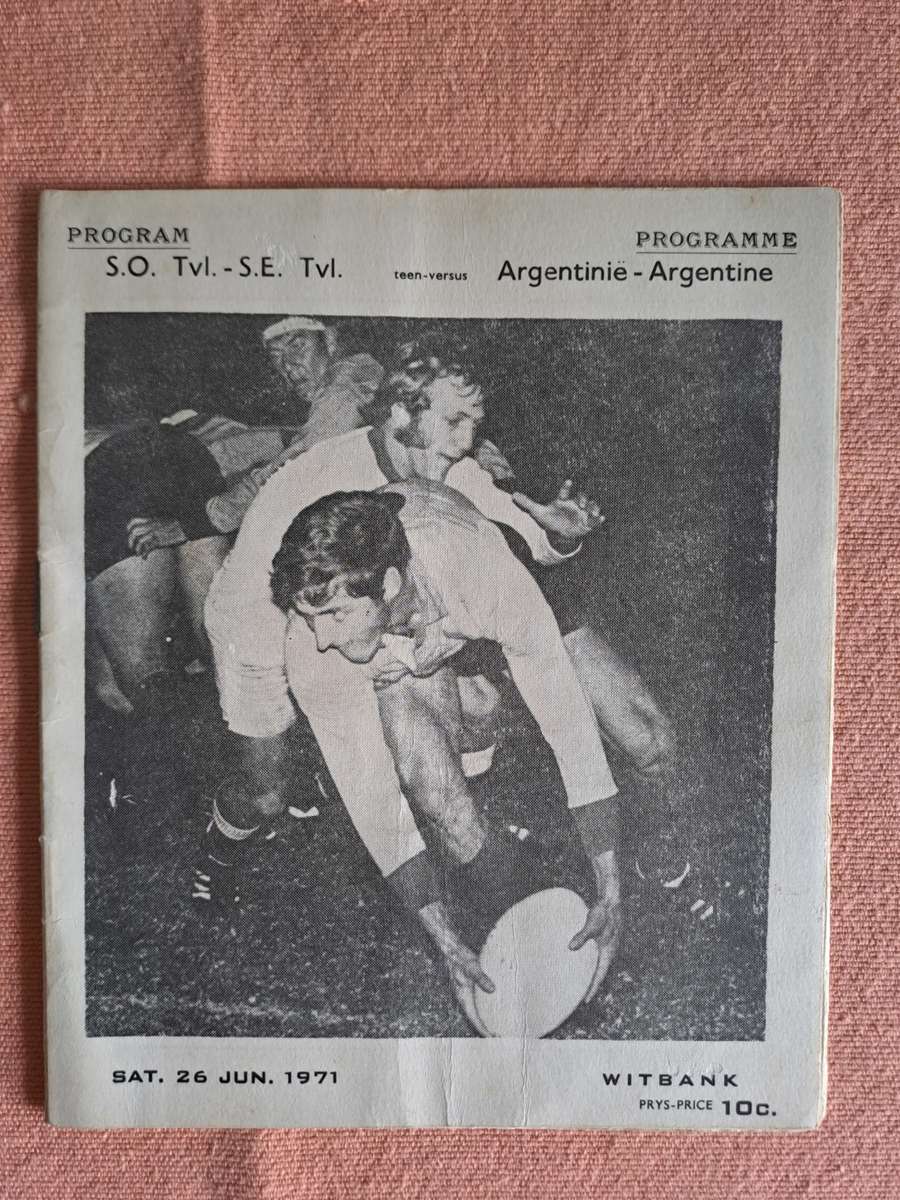 Sporting Memorabilia - Rugby programme. South Eastern Transvaal vs ...