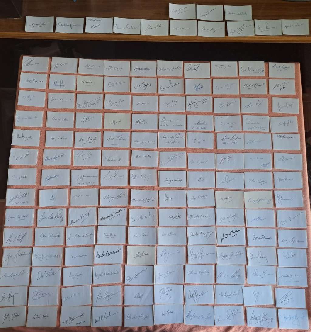 Sporting Memorabilia - Signatures of 153 Springbok rugby players from ...