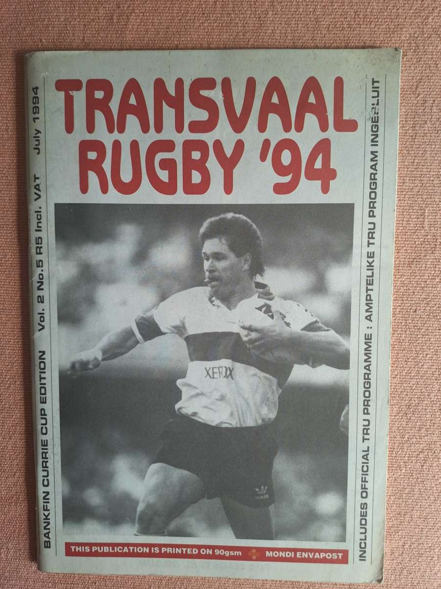 Sporting Memorabilia - Rugby programme - Transvaal v Northern Transvaal ...
