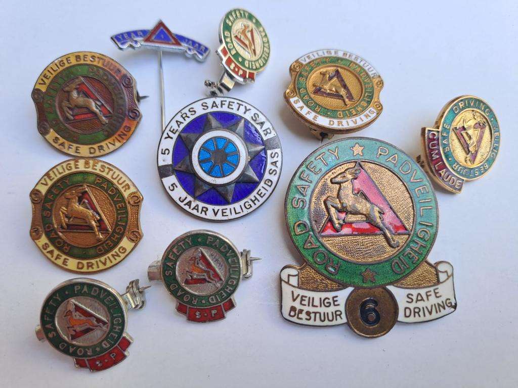 Rail - S.A R. Railway 5-Year Safety badge (sterling silver hallmarking ...