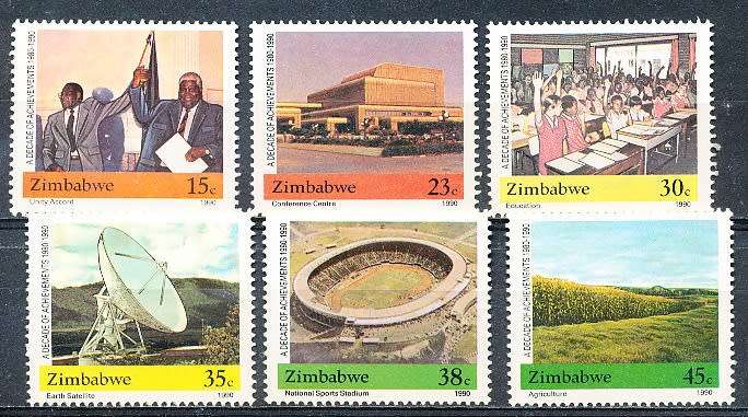 Zimbabwe, Rhodesia & Nyasaland - ZIMBABWE 1990 - Anniversary of ...