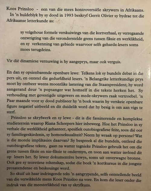 Afrikaans Non-Fiction - KOOS PRINSLOO : Die Skrywer en sy geskryfdes ...