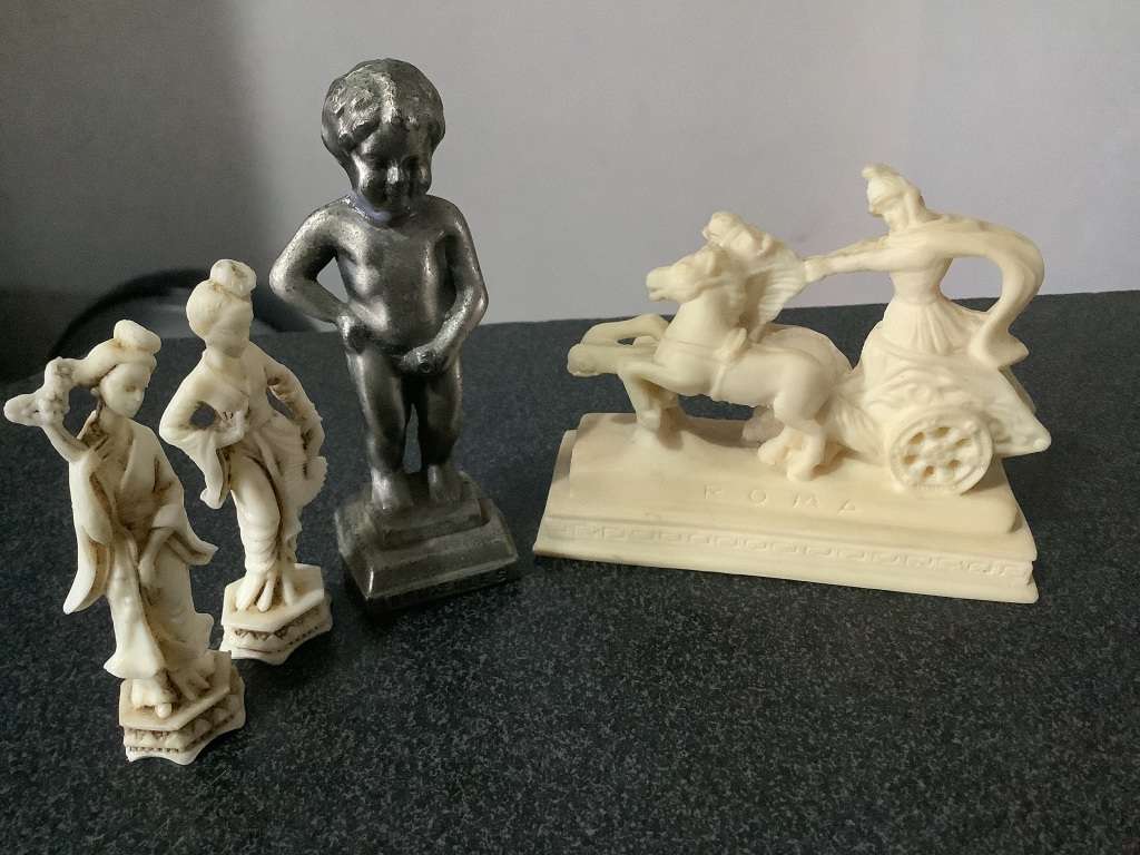 Metal - Vintage Mini History Bundle of statues! was sold for R1.00 on ...