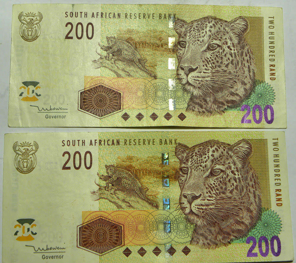 TT Mboweni - Top Grade RSA notes: 18x Mboweni R200 notes (2004 to 2009 ...