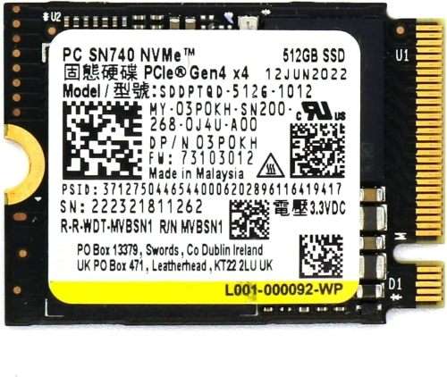 Solid State Drives - Western Digital SN740 512gb PCIe Gen4 x4 NVME SSD ...