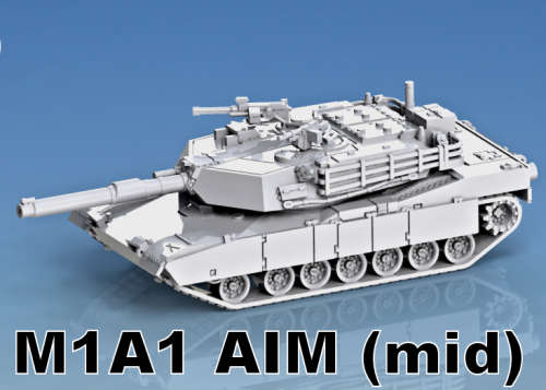 Armour - 1:87 Scale - M1A1 Aim Abrams Mesh - Mid Turret - Cupola Closed ...