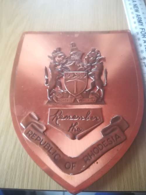 South African Army - Remember the Republic of Rhodesia Plaque was sold ...