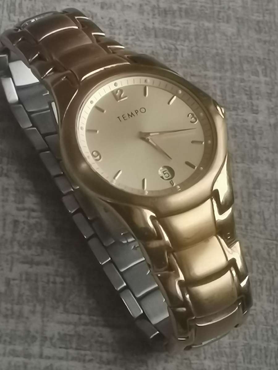 Men's Watches - MENS GOLD TEMPO WATCH IN EXCELLENT WORKING CONDITION ...