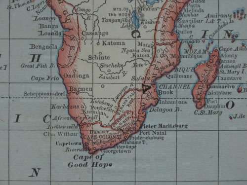 Maps - 1885 Map of The World, Very Good Condition, Original Hardesty ...