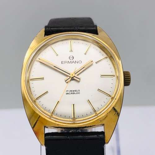 Men's Watches - *ERMANO 17 JEWELS INCABLOC AUTO WATCH* SEE DESCRIPTION ...