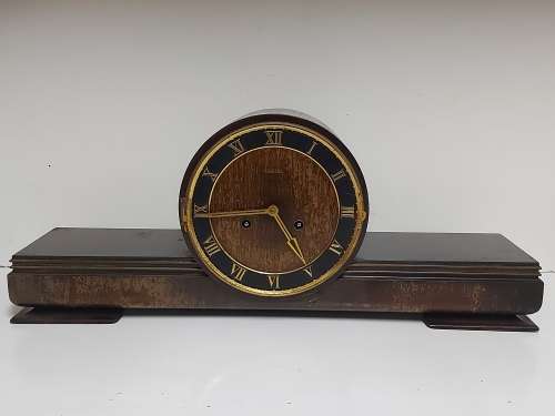 Mantel Clocks - VINTAGE MID-CENTURY WOODEN ENCASED HAID MANTEL CLOCK ...