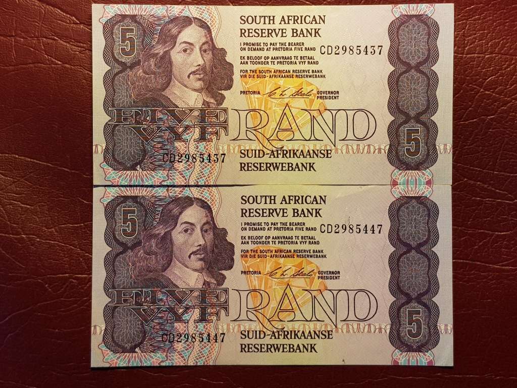 CL Stals - 2 x RSA R5 Notes - C.L. Stals - [To my opinion UNC] - [Bid ...