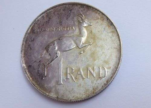 One Rand - FROM A PROOF SET !! A 1987 SOUTH AFRICAN SOLID SILVER R1 ...
