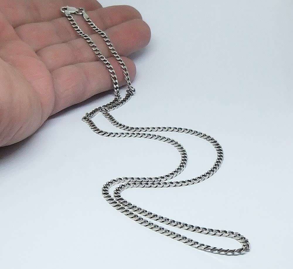 Necklaces - An extra long genuine solid sterling silver necklace with ...