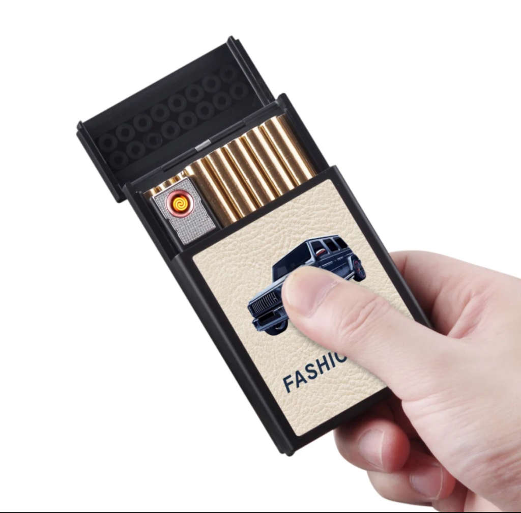Lighters - 2 in 1 usb charged cigarette casing with build in lighter ...