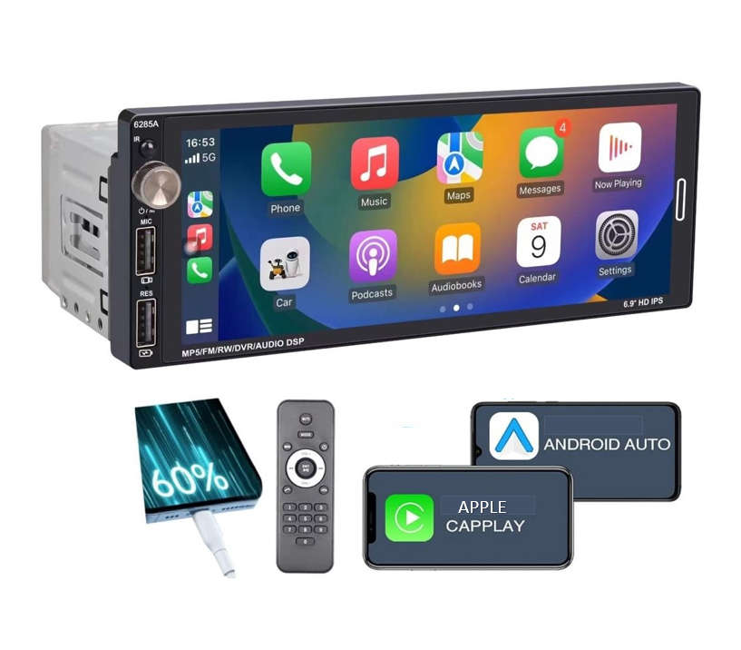 Audio Head Units - 6.9 inch 1080p built in Carplay Android Auto MP5 ...