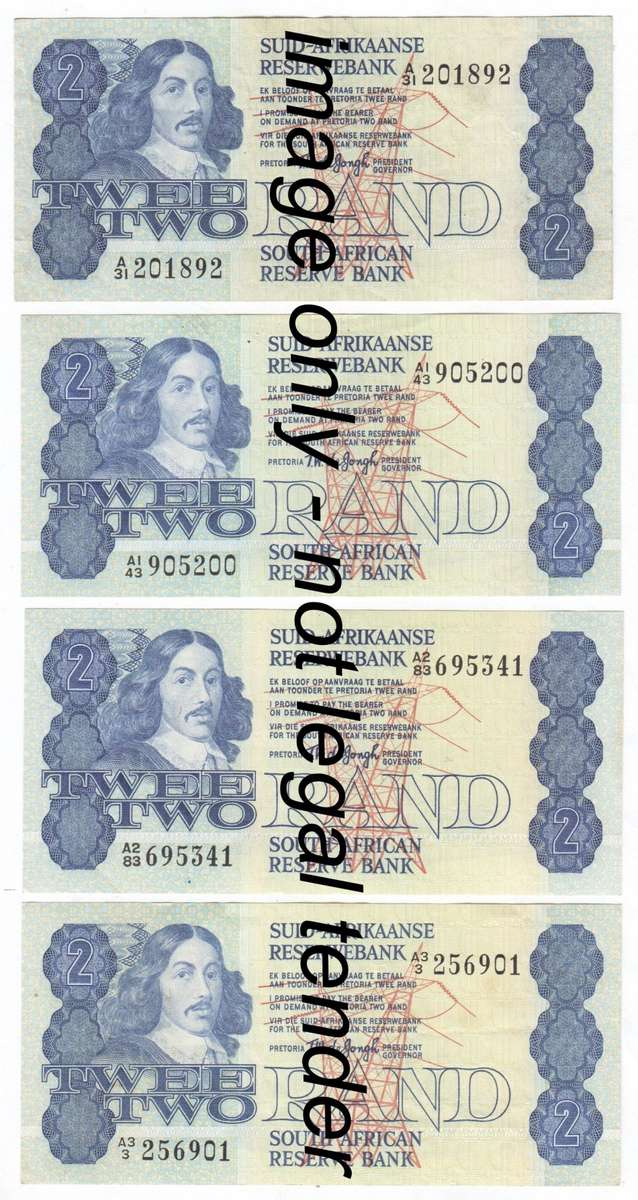 TW de Jongh - TW de Jongh - 4th Issue R2 Notes - Full set with prefix A ...