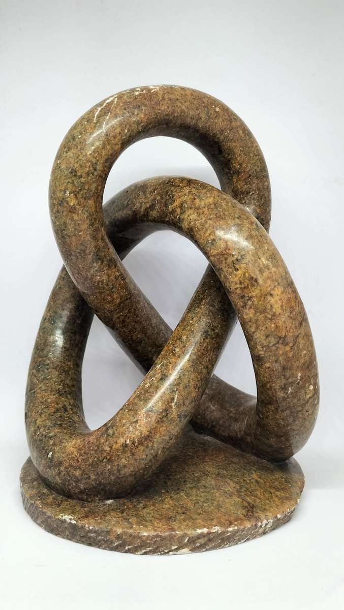 Sculptures & Carvings - Rare Endless Loop Shona Solid Stone Carving Of ...