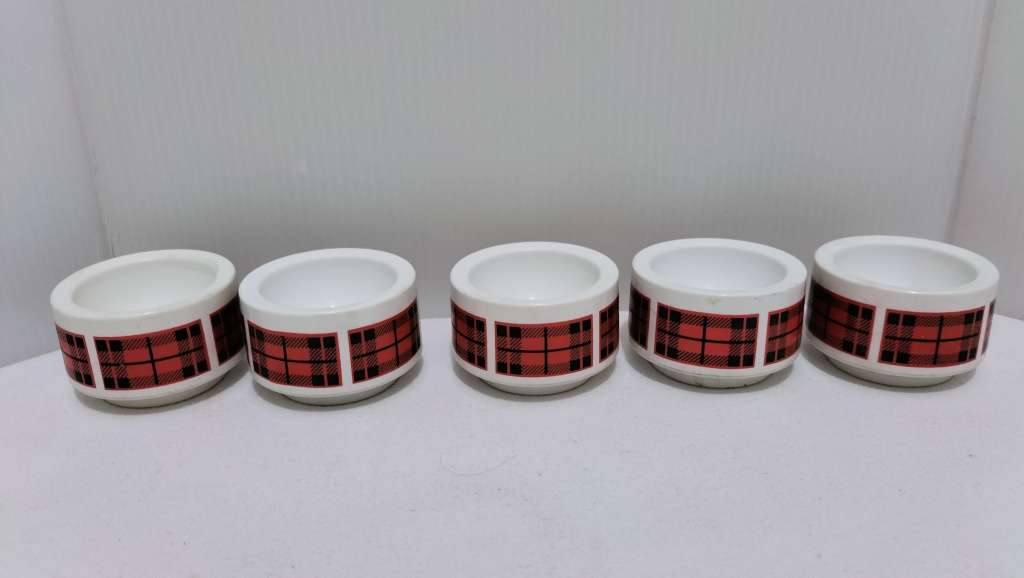 Crockery - Extremely Rare 1970 Emsa Luran Tartan Plastic Egg Cups was ...