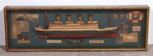 Other Antiques & Collectables - Titanic 3D Display in Glass Cabinet ...