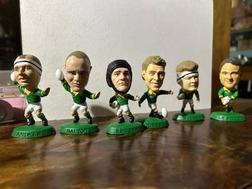 Sporting Memorabilia - Rugby : 6 Springbok Rugby Figurines for sale in ...