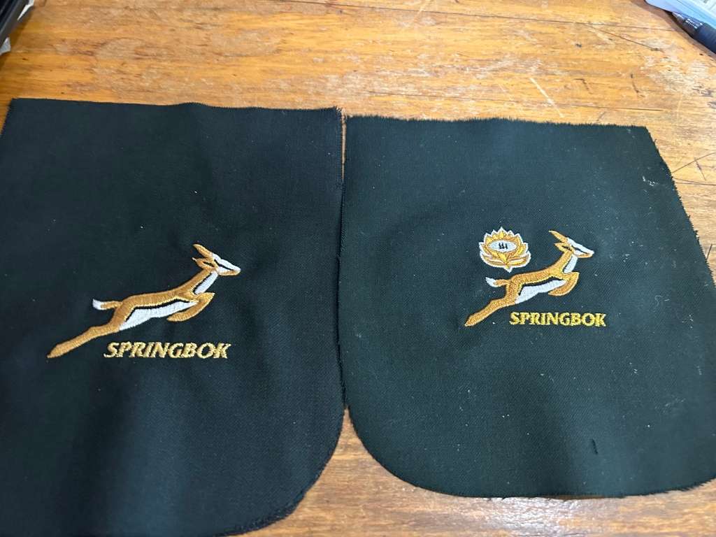 Sporting Memorabilia - Springbok Rugby Blazer Badges was sold for 500. ...