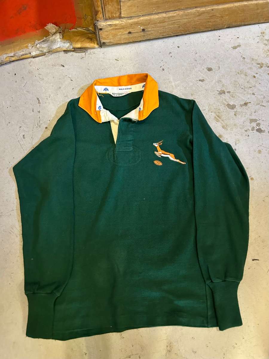 Sporting Memorabilia - Rugby: Springbok Players Issue Jersey 1980`s was ...